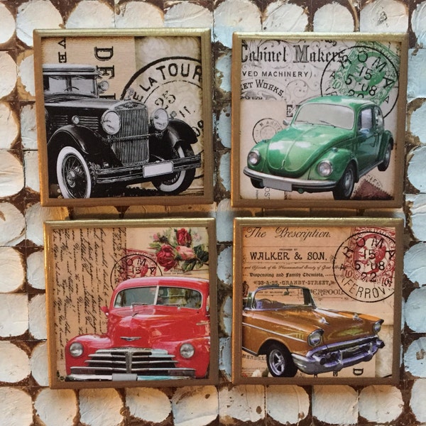 Vintage Car Coasters - Etsy