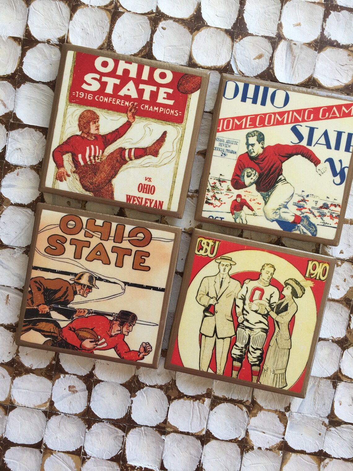 COASTERS Vintage Ohio State Football Program Cover Coasters - Etsy
