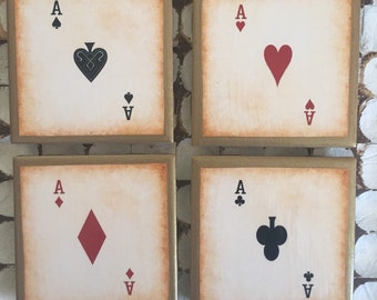 Playing Cards Coasters - Etsy