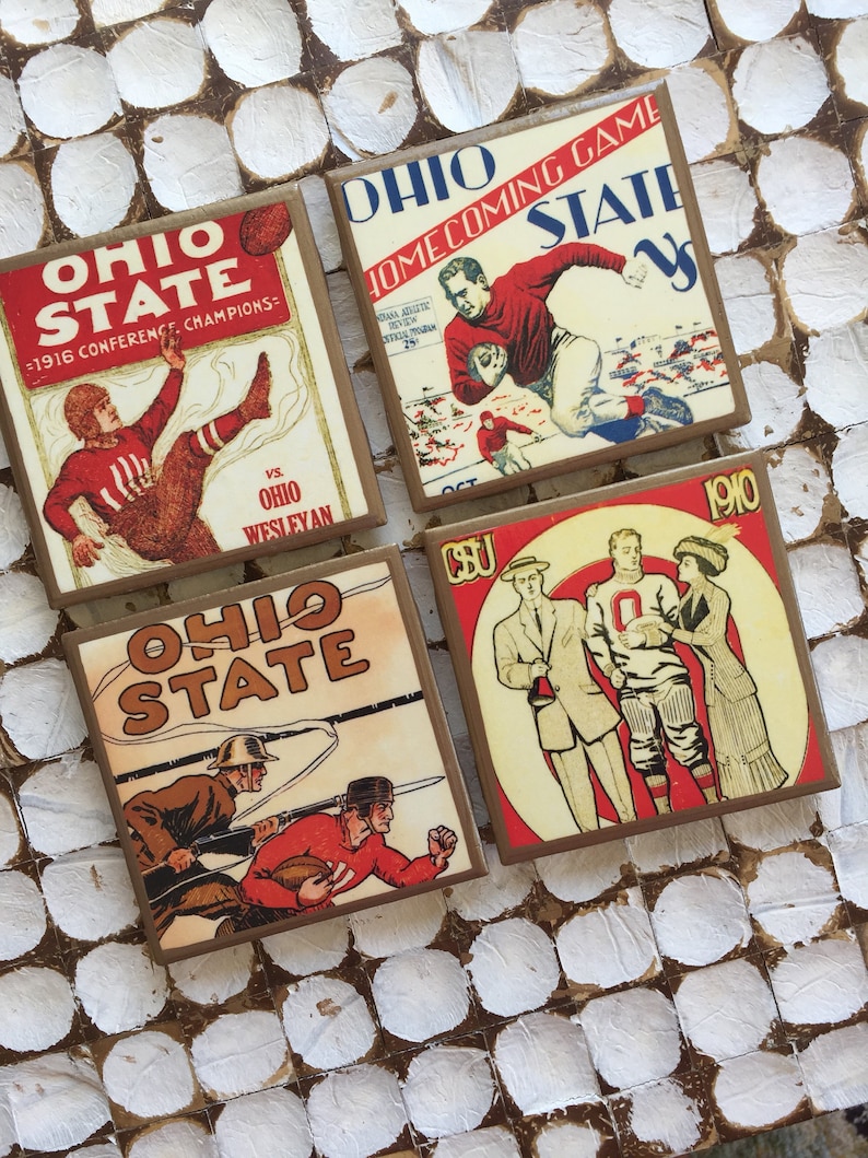 COASTERS Vintage Ohio State Football Program Cover Coasters - Etsy