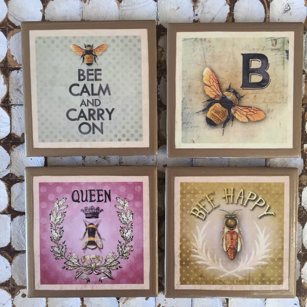 Bee Coasters - Etsy