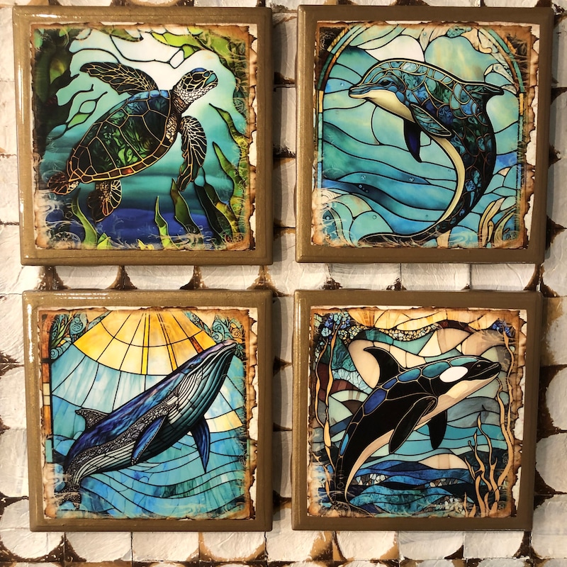 Sea Glass Coasters - Etsy