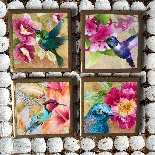 Hummingbird Coasters - Etsy