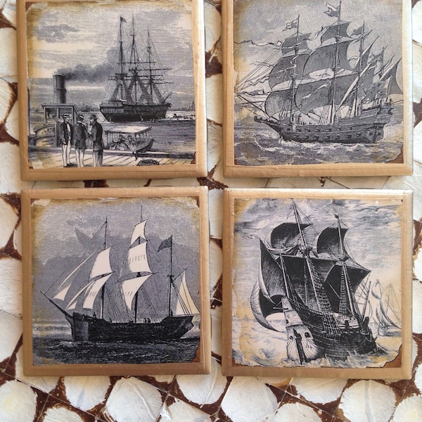 Ship Coasters - Etsy