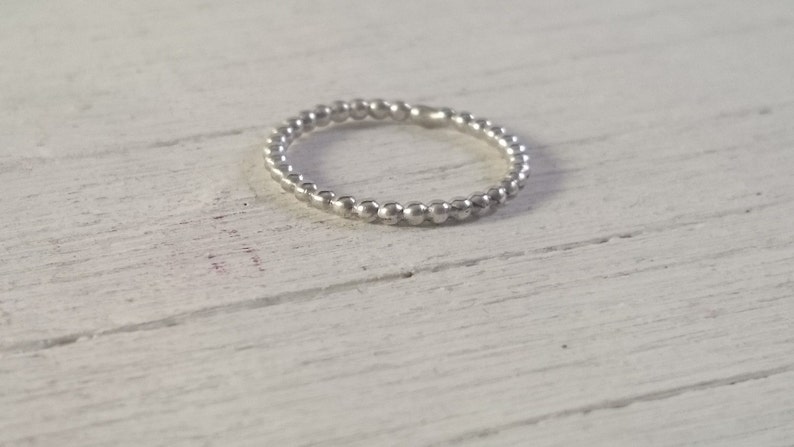 Solid Sterling Silver Beaded Ring. Beautiful delicate ring | Etsy