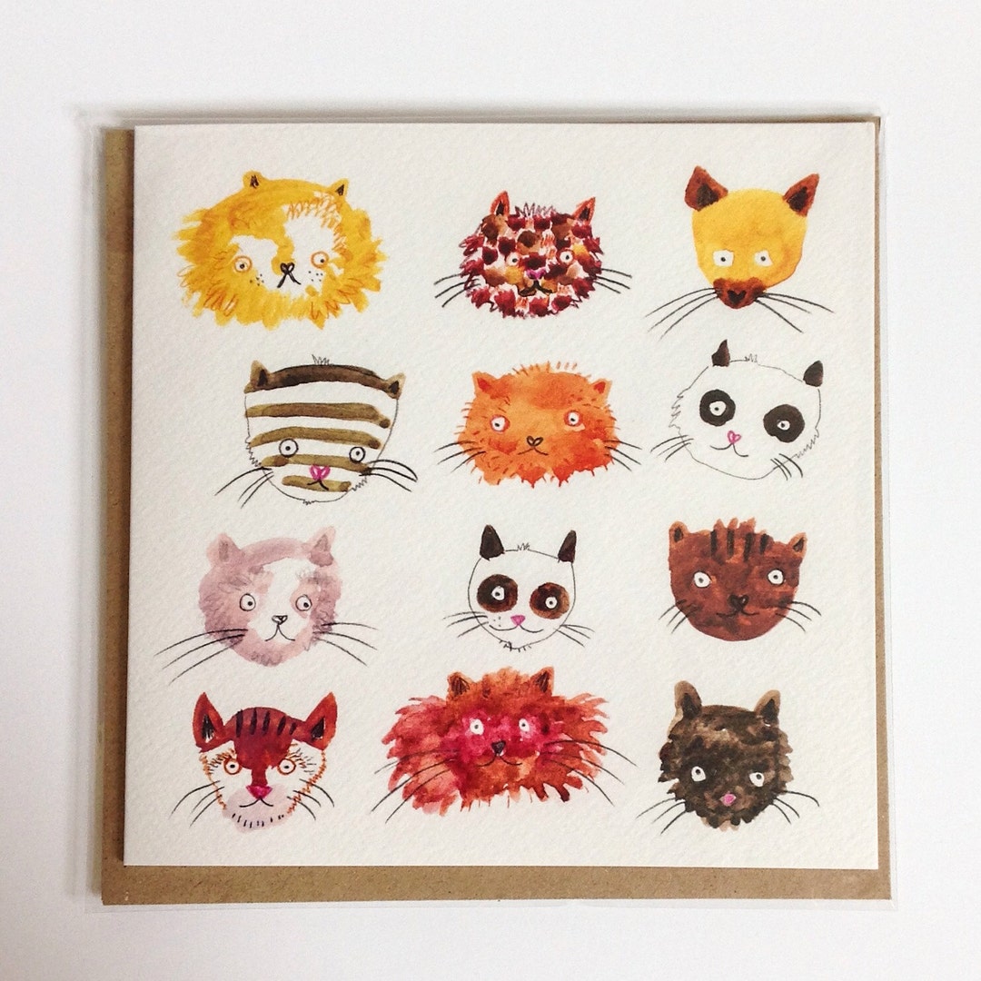 Cat Card - Etsy