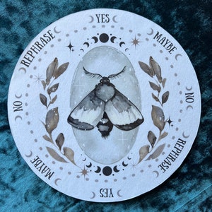 Moth and Eucalyptus Pendulum Board/ Divination Board - Etsy