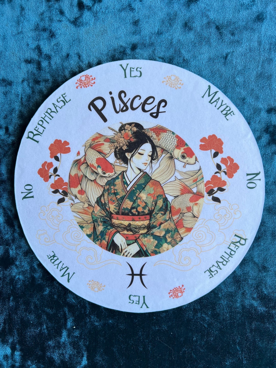 Pisces Zodiac Sign Pendulum Board/ Divination Board - Etsy