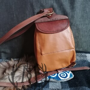 Small Backpack in Genuine Leather Triskell Celtic Fantasy Elvish Elven ...