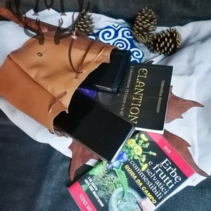 Small Backpack in Genuine Leather With Maple Leaf | Celtic Fantasy ...