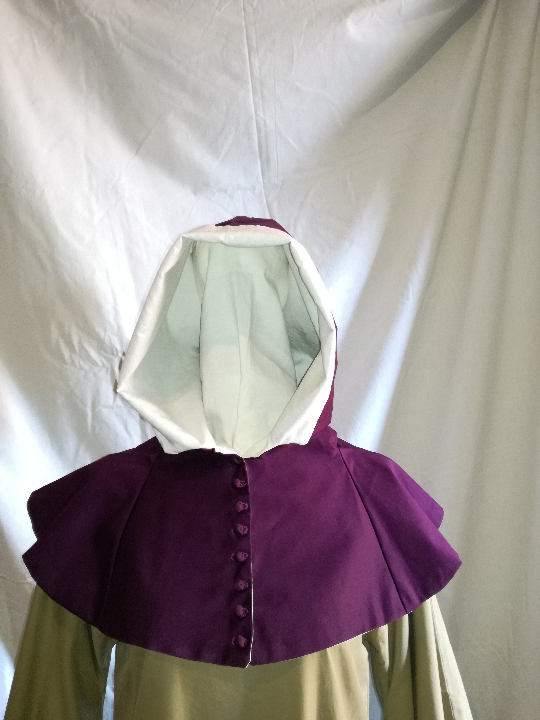 Fantasy Medieval Purple Hood Reenactment LARP Elven - Etsy