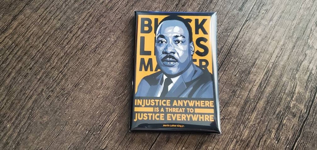 MLK BLM Martin Luther King 2x3" Fridge Magnet or Pinback Button - Etsy