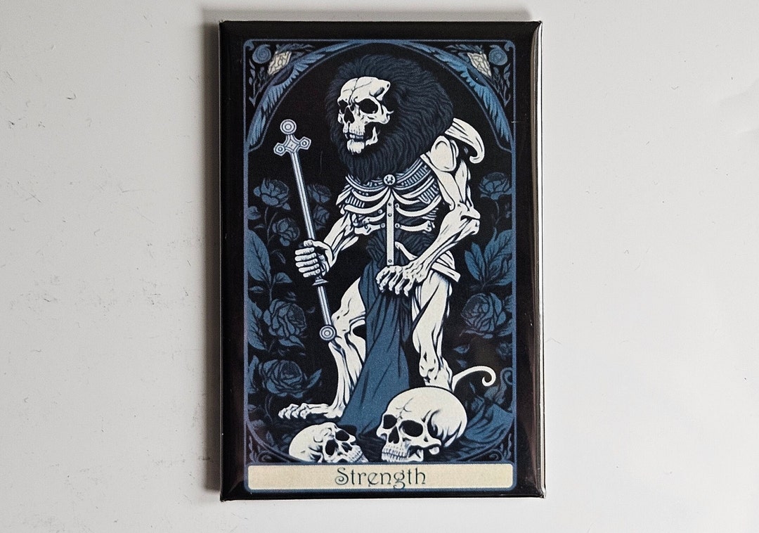 Gothic Tarot Skeleton Refrigerator Magnet 2x3" - Etsy