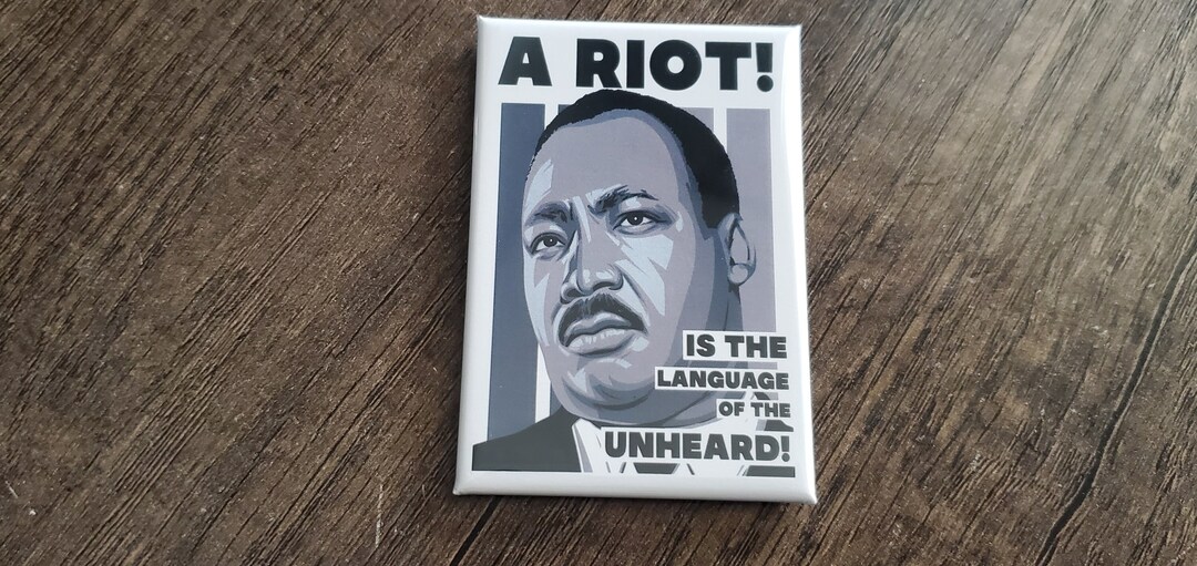 BLM MLK Martin Luther King 2x3" Fridge Magnet or Pinback Button - Etsy
