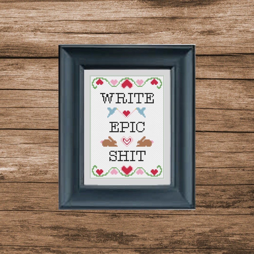 Sassy Cross Stitch Writer Gifts Gifts for Writers Funny Cross Stitch ...