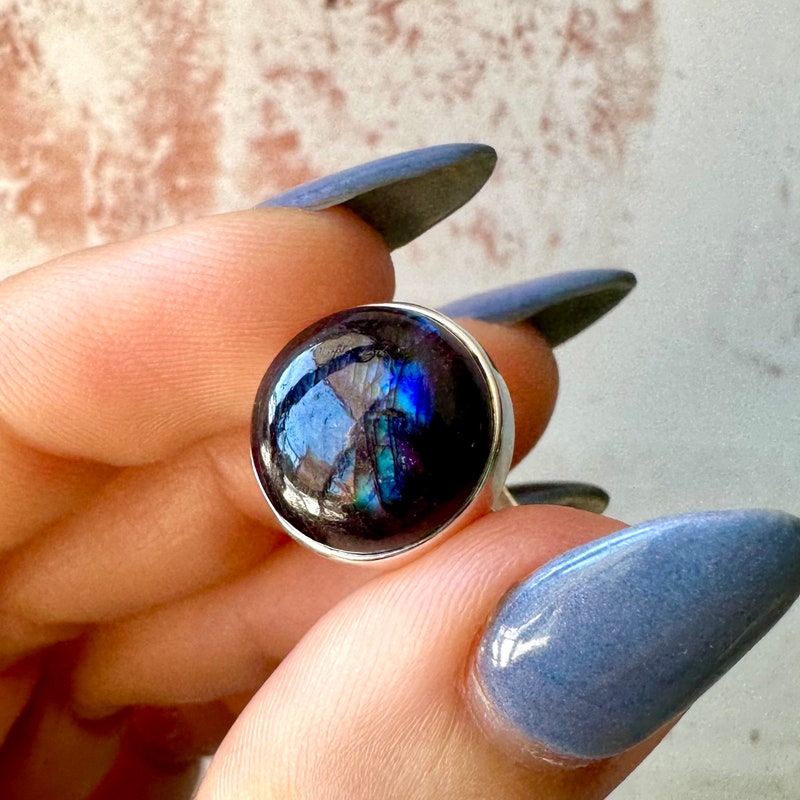 Labradorite Ring - Etsy
