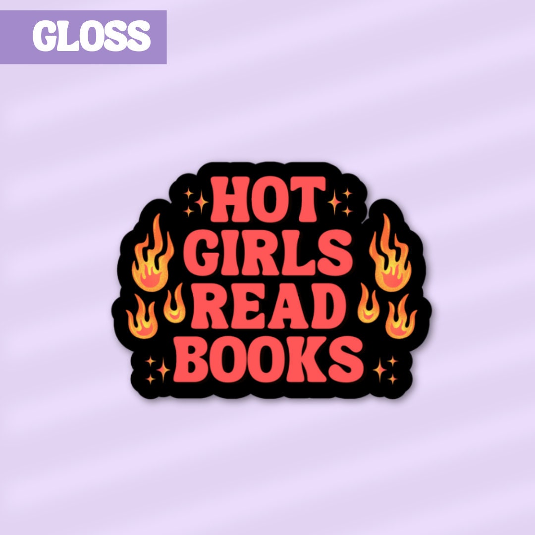 Hot Girls Read Books Sticker - Etsy
