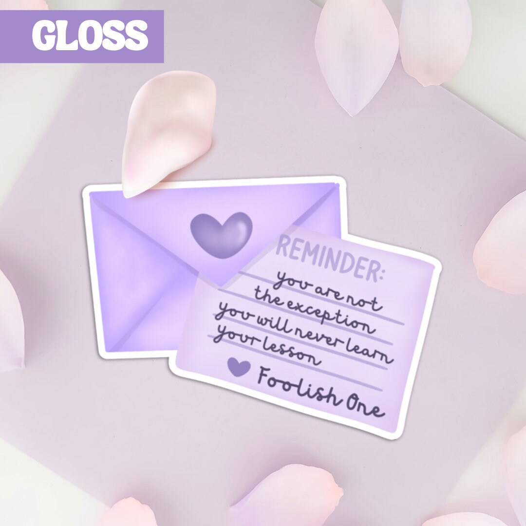 Foolish One You Are Not the Exception Swiftie Sticker - Etsy