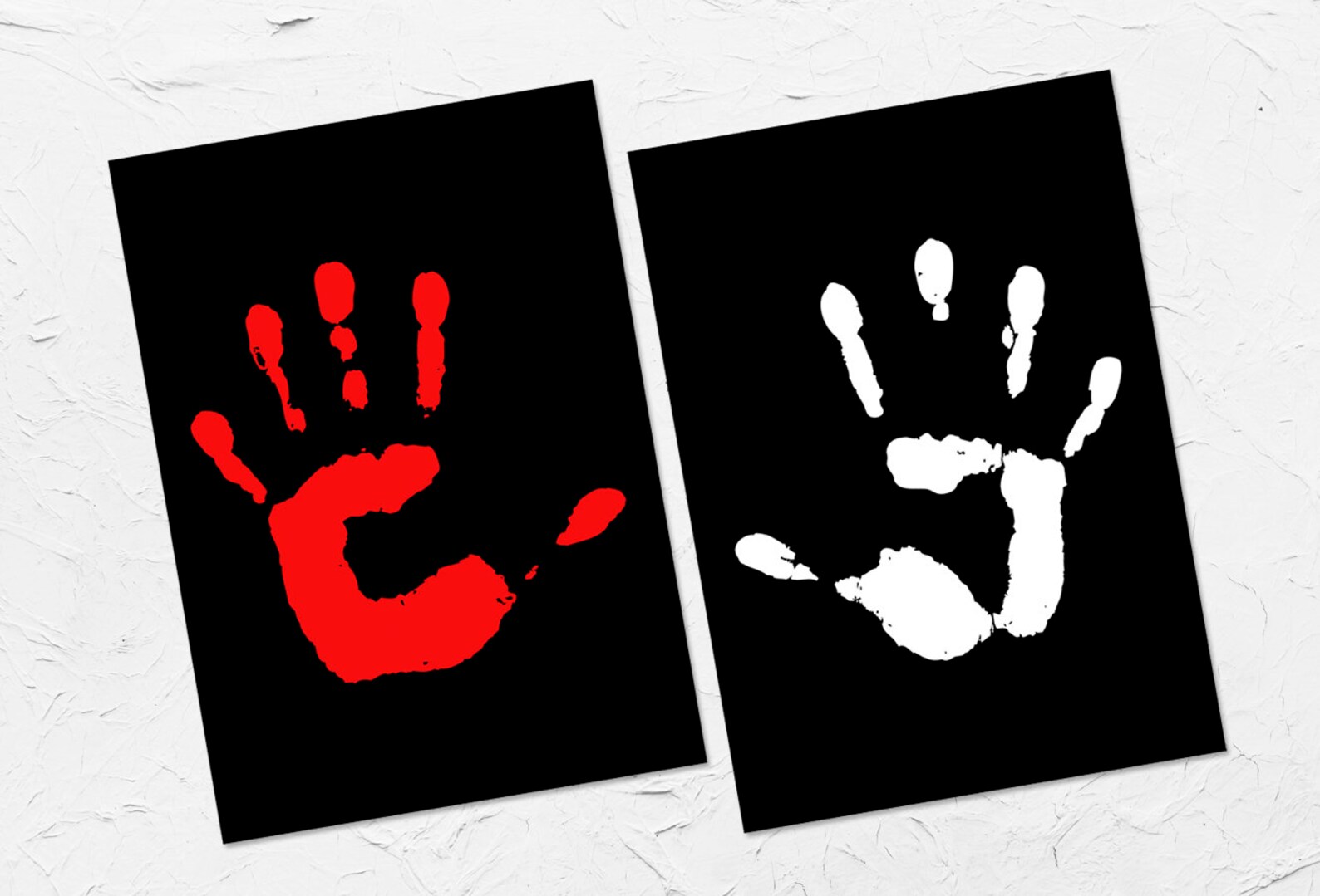 Print Set of 2 Hand Print, Hand Illustration, Hand Art, Hand Poster ...