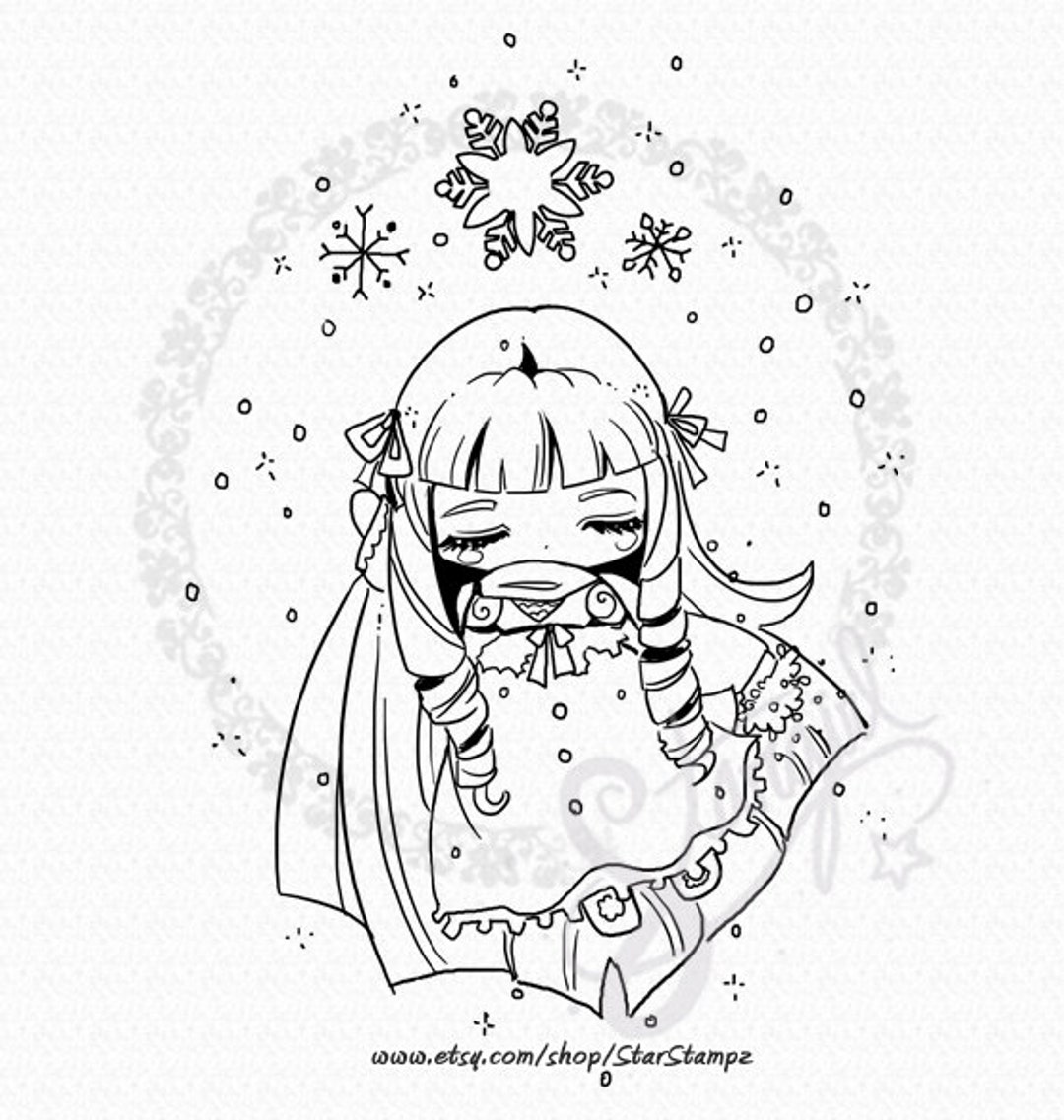 Snowflake Fairy - DIGITAL STAMP Instant Download - Etsy