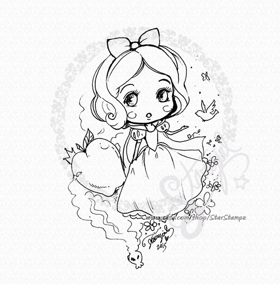 Disney Princess Chibi Coloring Pages