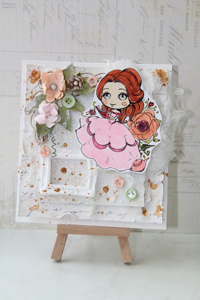 Beauty Chibi DIGITAL STAMP Instant Download - Etsy