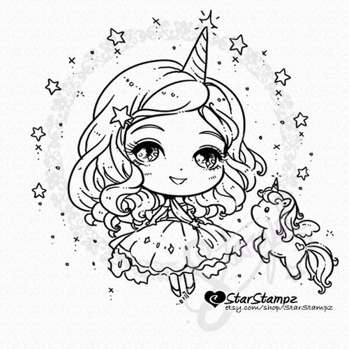 Alice Chibi DIGITAL STAMP Instant Download - Etsy