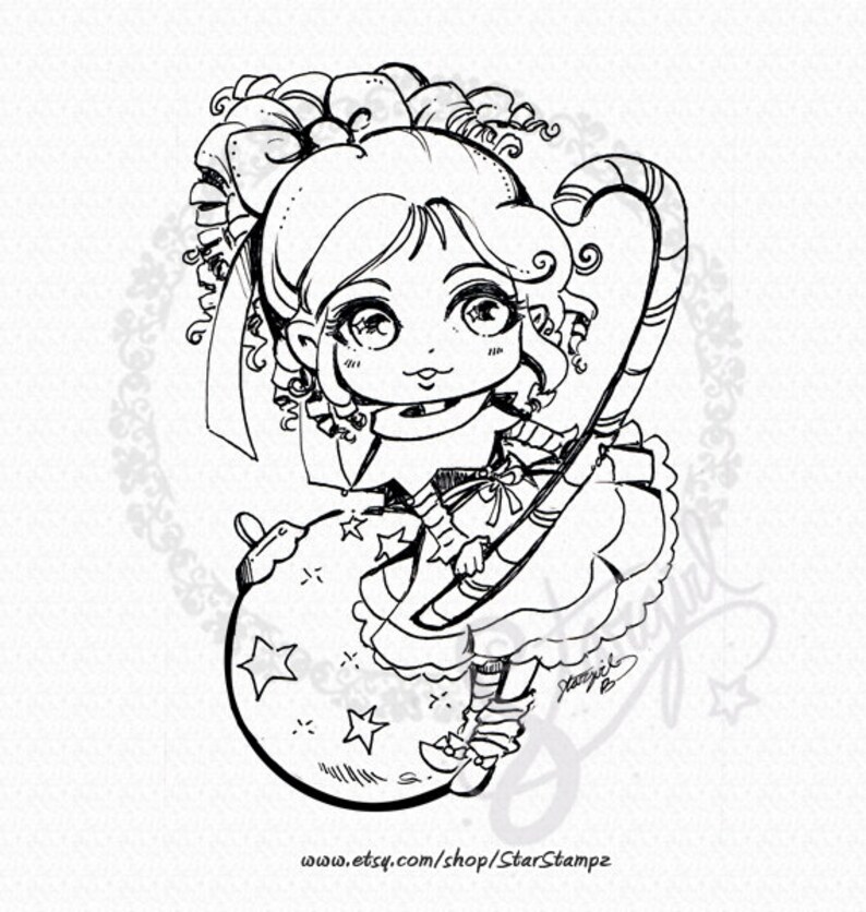 Christmas Elf Ornament DIGITAL STAMP Instant Download - Etsy Canada