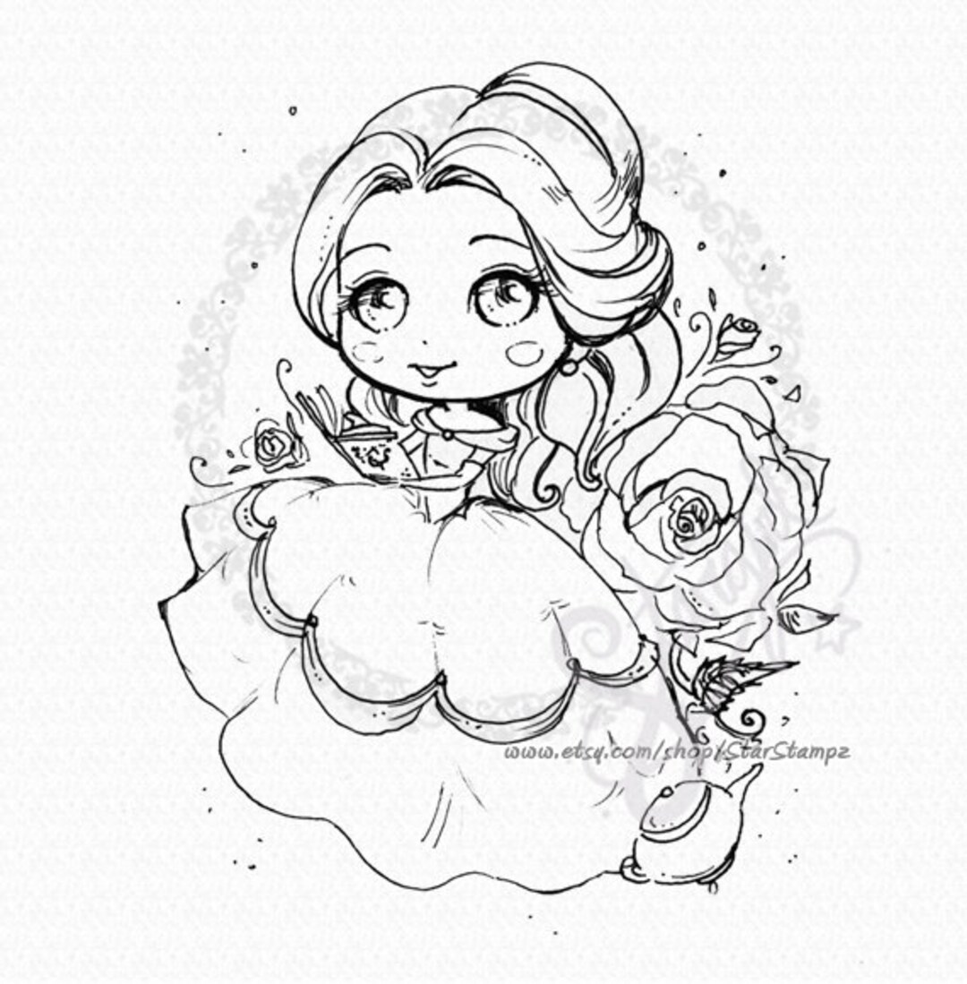 Beauty Chibi DIGITAL STAMP Instant Download - Etsy
