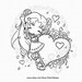 Cute Heart Valentines DIGITAL STAMP Instant Download - Etsy