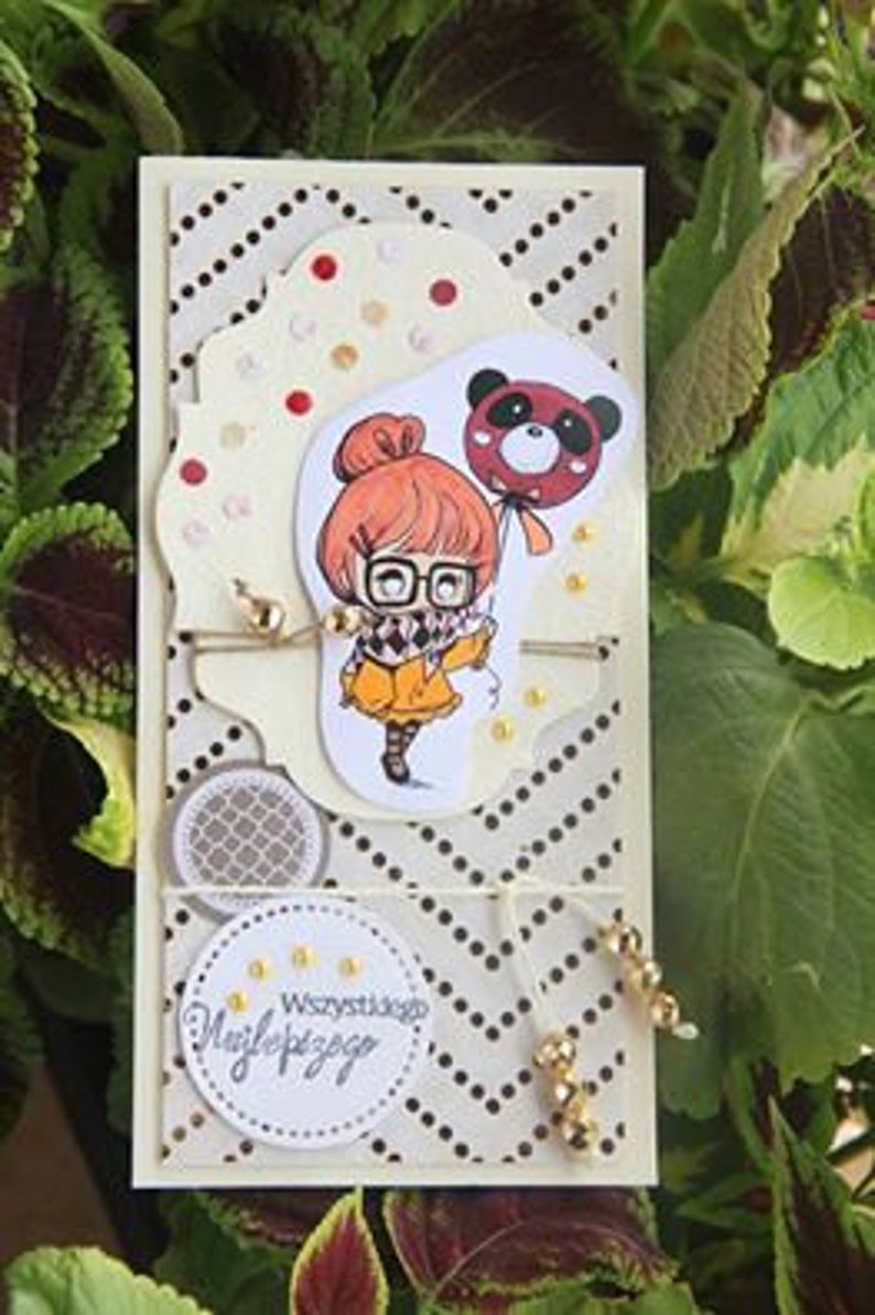 Panda Balloon DIGITAL STAMP Instant Download - Etsy