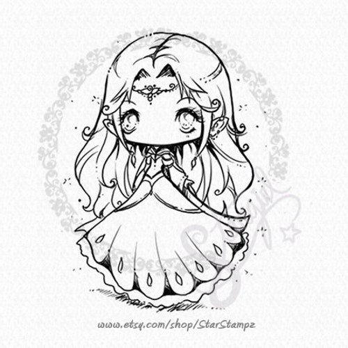 Alice Chibi DIGITAL STAMP Instant Download - Etsy