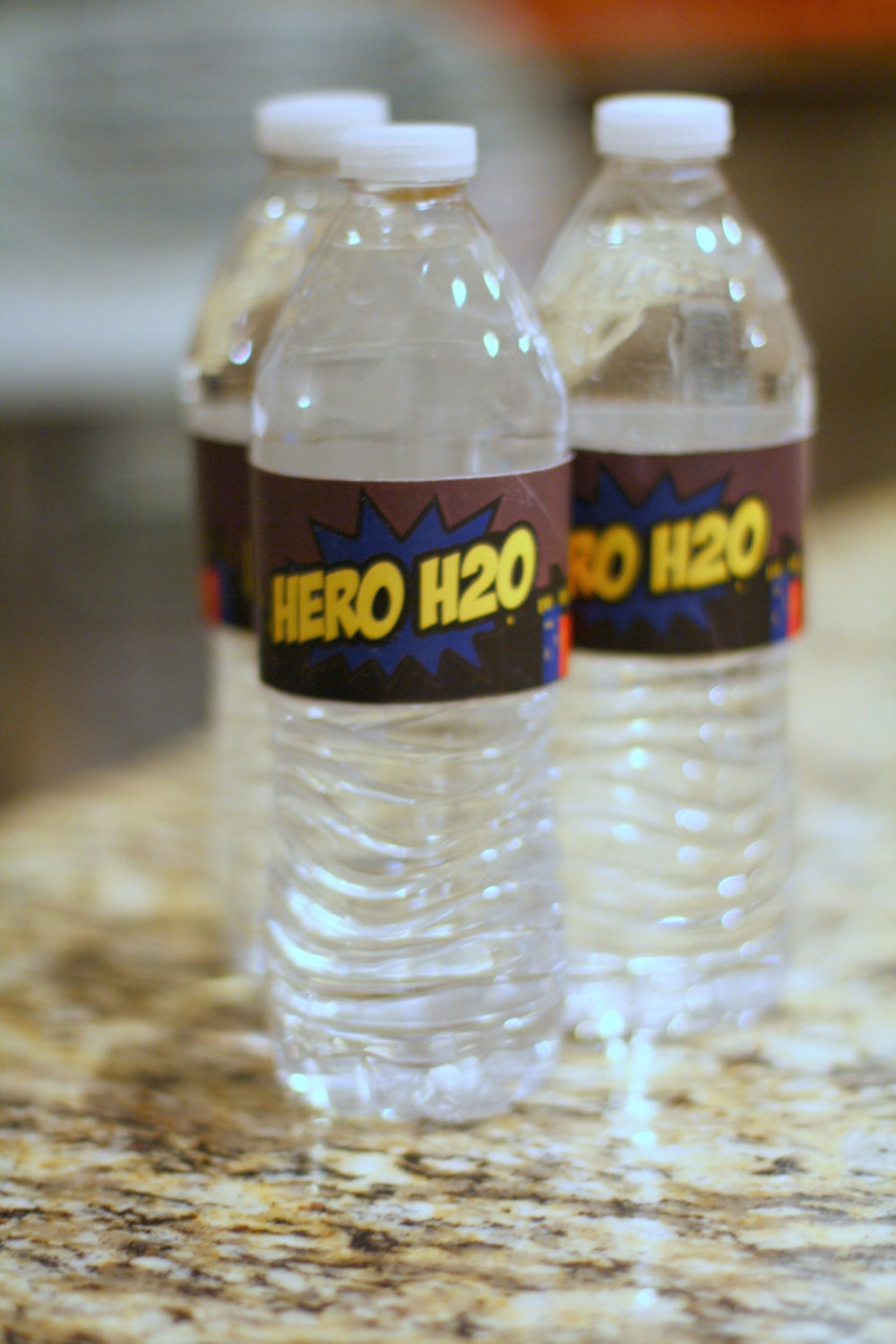 Superhero hero H2o Water Bottle Labels INSTANT - Etsy
