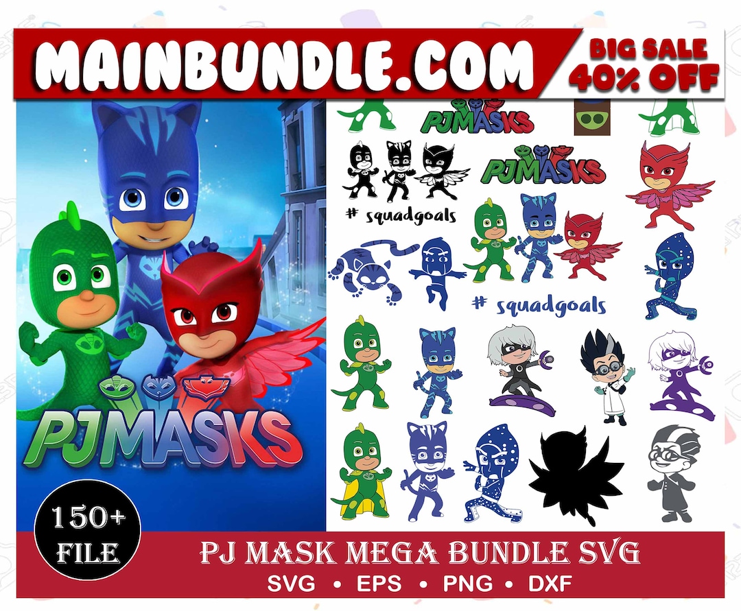 PJ Mask PNG Bundles PJ Mask Clip Art Pj Masks Hero Png Pj - Etsy