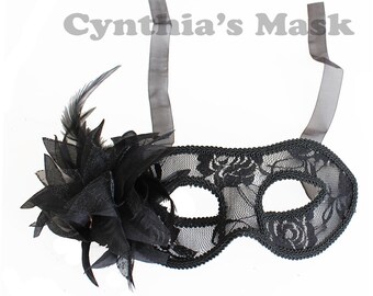 Black party mask | Etsy