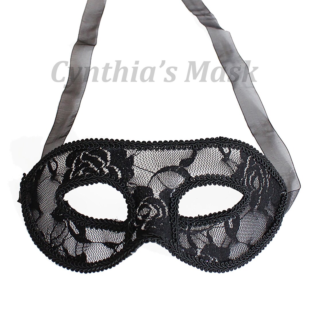 Black Lace Venetian Masquerade Mask for Party Prom Mardi Gras Dancing ...