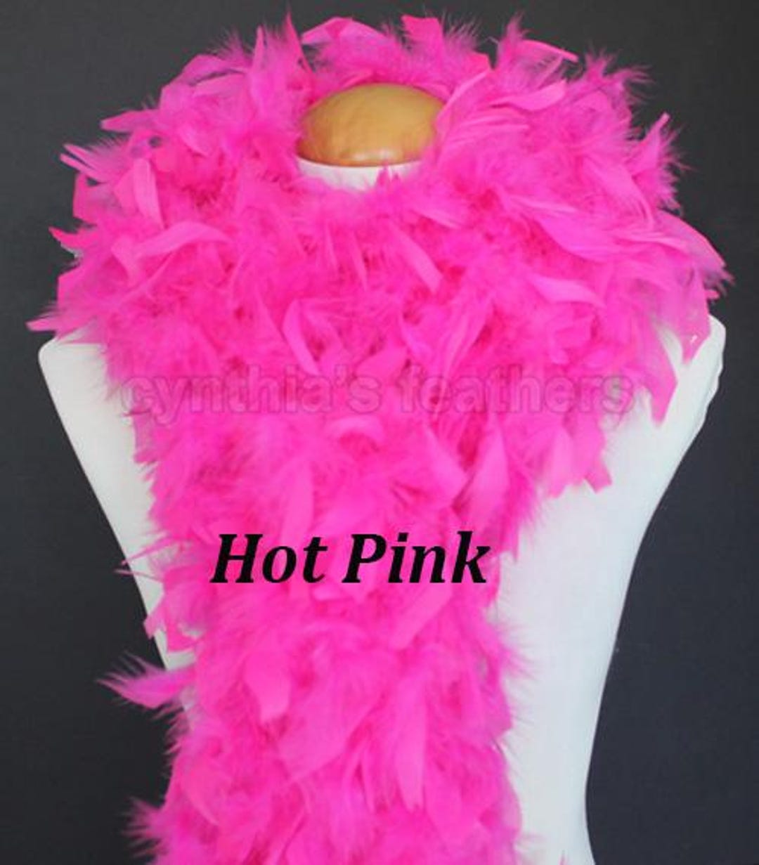 80 Grams Hot Pink Chandelle Feather Boa Dance Party Halloween Costume ...