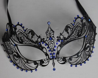Blue Masquerade Mask - Etsy