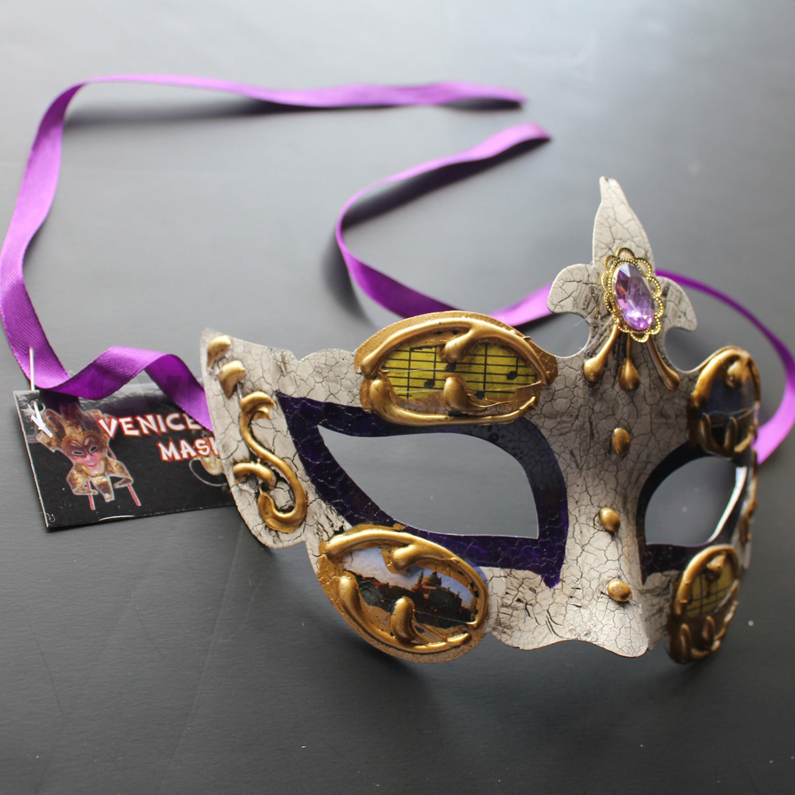 Regal Purple Classic Princess Venetian Masquerade Prom Ball Mardi Party ...