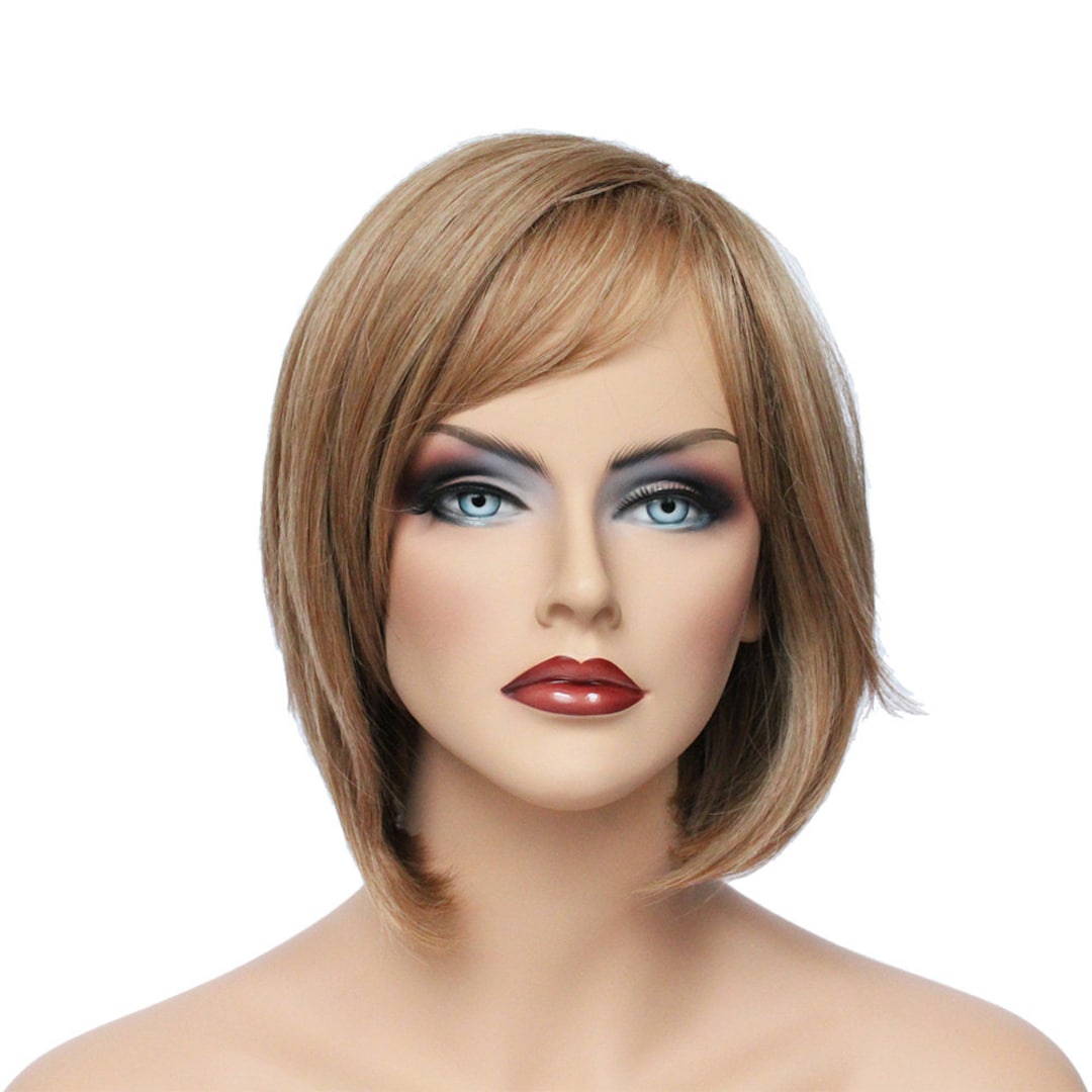 Classic Cap Women Synthetic Straight Short Sunflower Blonde Wig ...