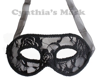 Black Lace Mask - Etsy