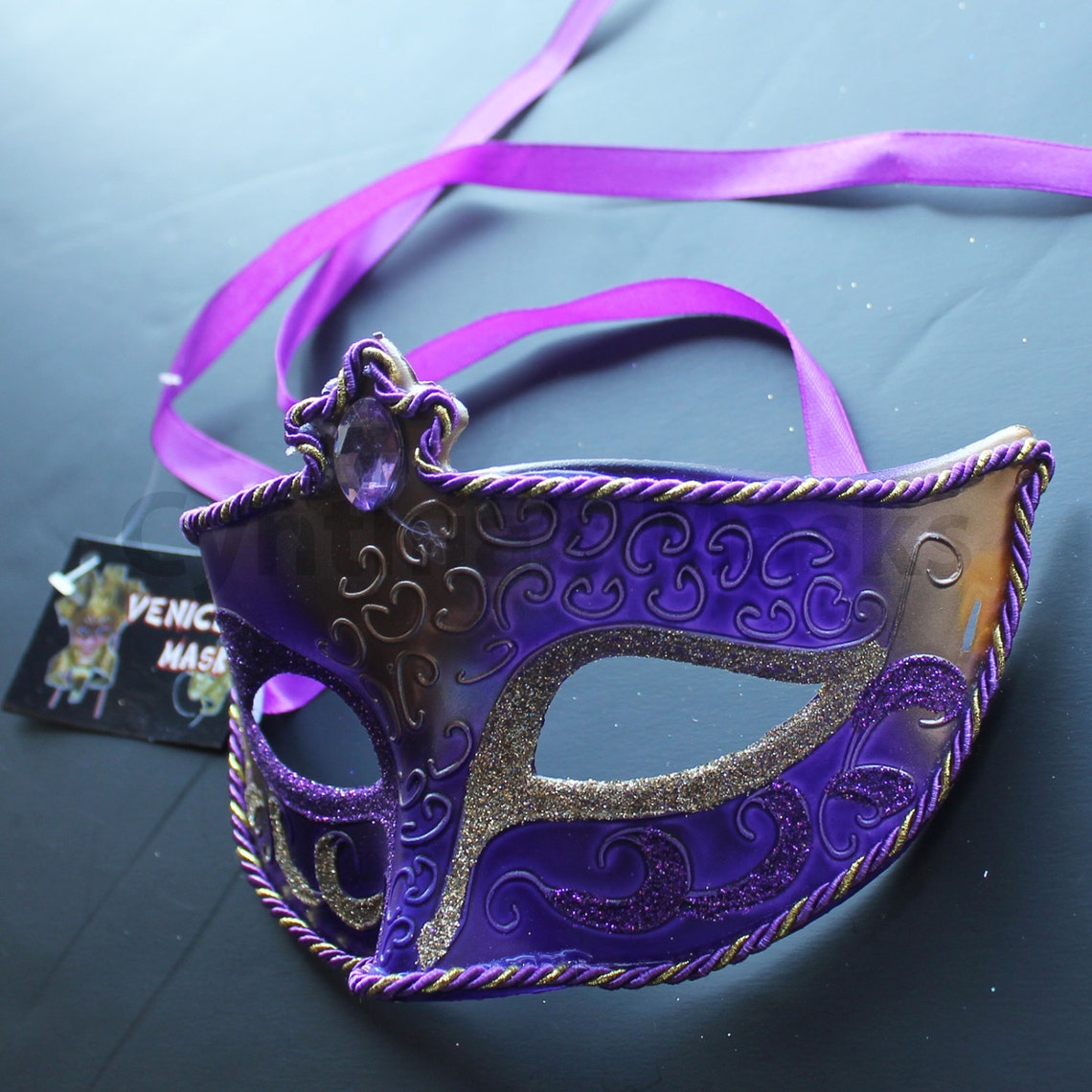 Regal Purple Pvc Venetian Masquerade Mask for Wedding Dancing - Etsy