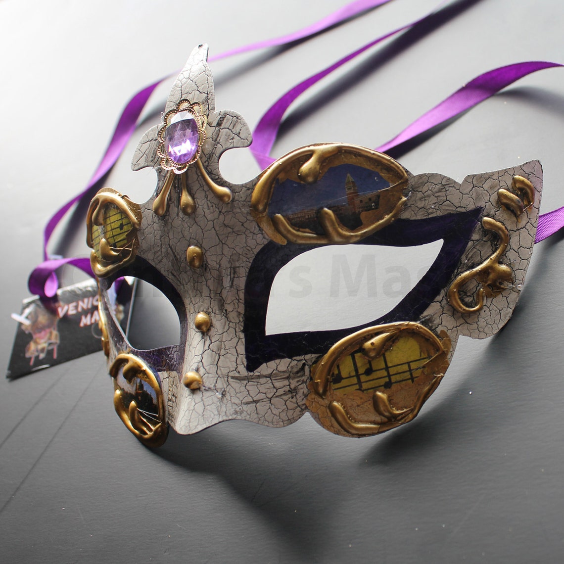 Regal Purple Classic Princess Venetian Masquerade Prom Ball Mardi Party ...