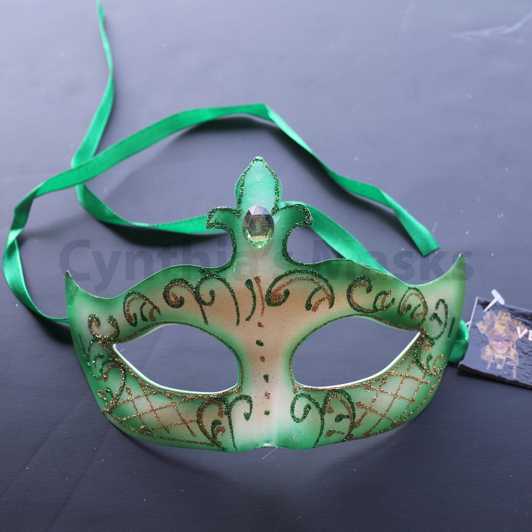 Green Pretty Princess Venetian Masquerade Mask for Dancing Parties Home ...