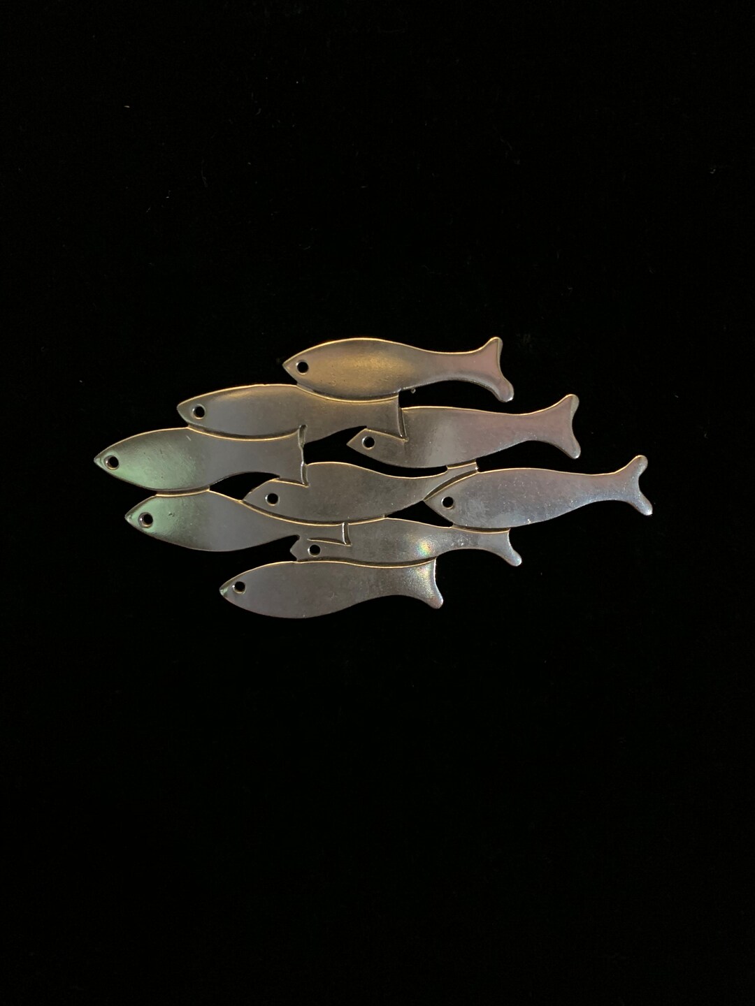 Sterling Silver Fish Brooch - Etsy