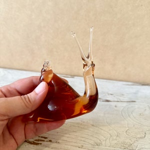 Glass Snail, Hand Blown Glass Figurine, Glass Sculpture, Glass Art Home ...