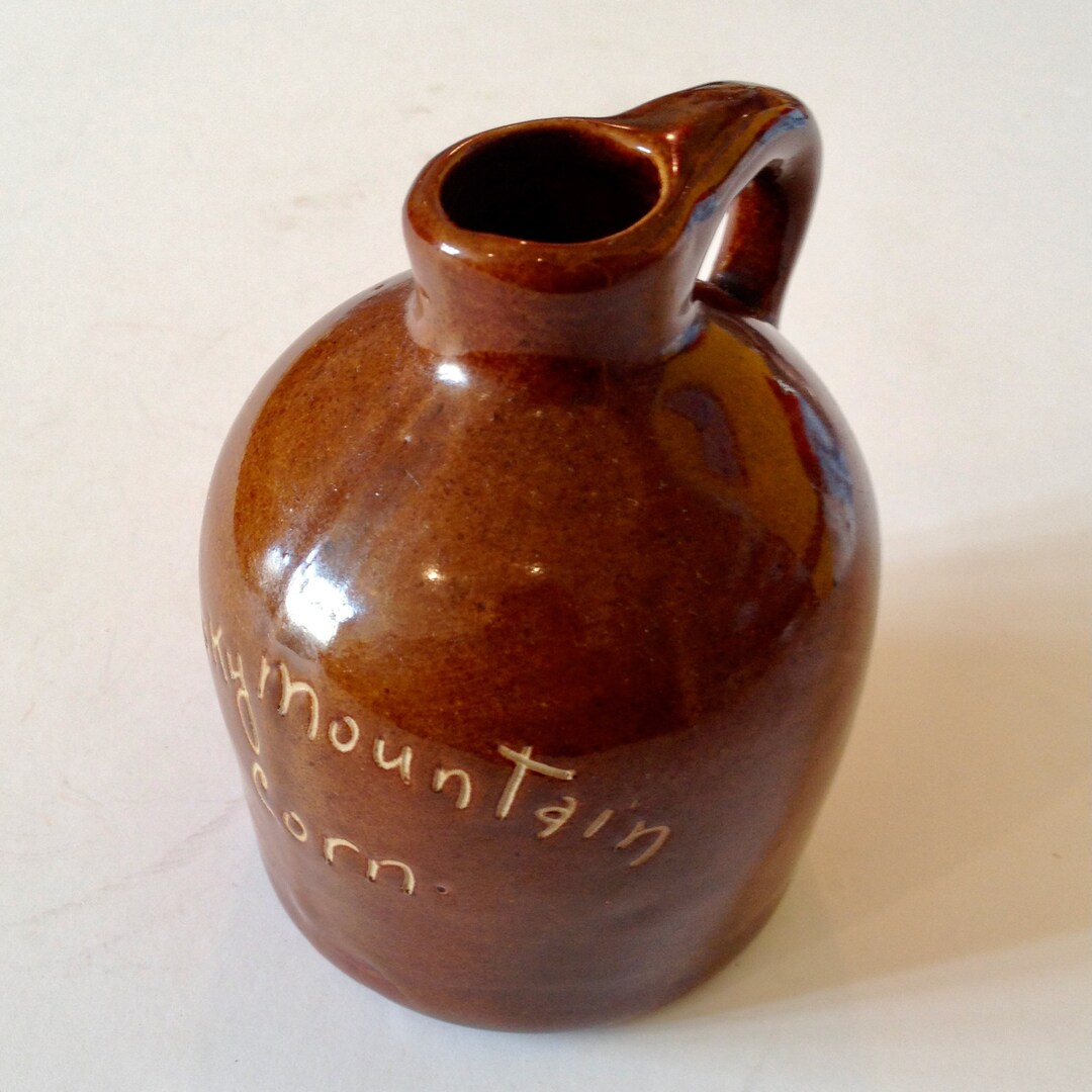 Ceramic Corn Syrup Jug, Vintage Maple Syrup Pitcher, Brown Ceramic ...