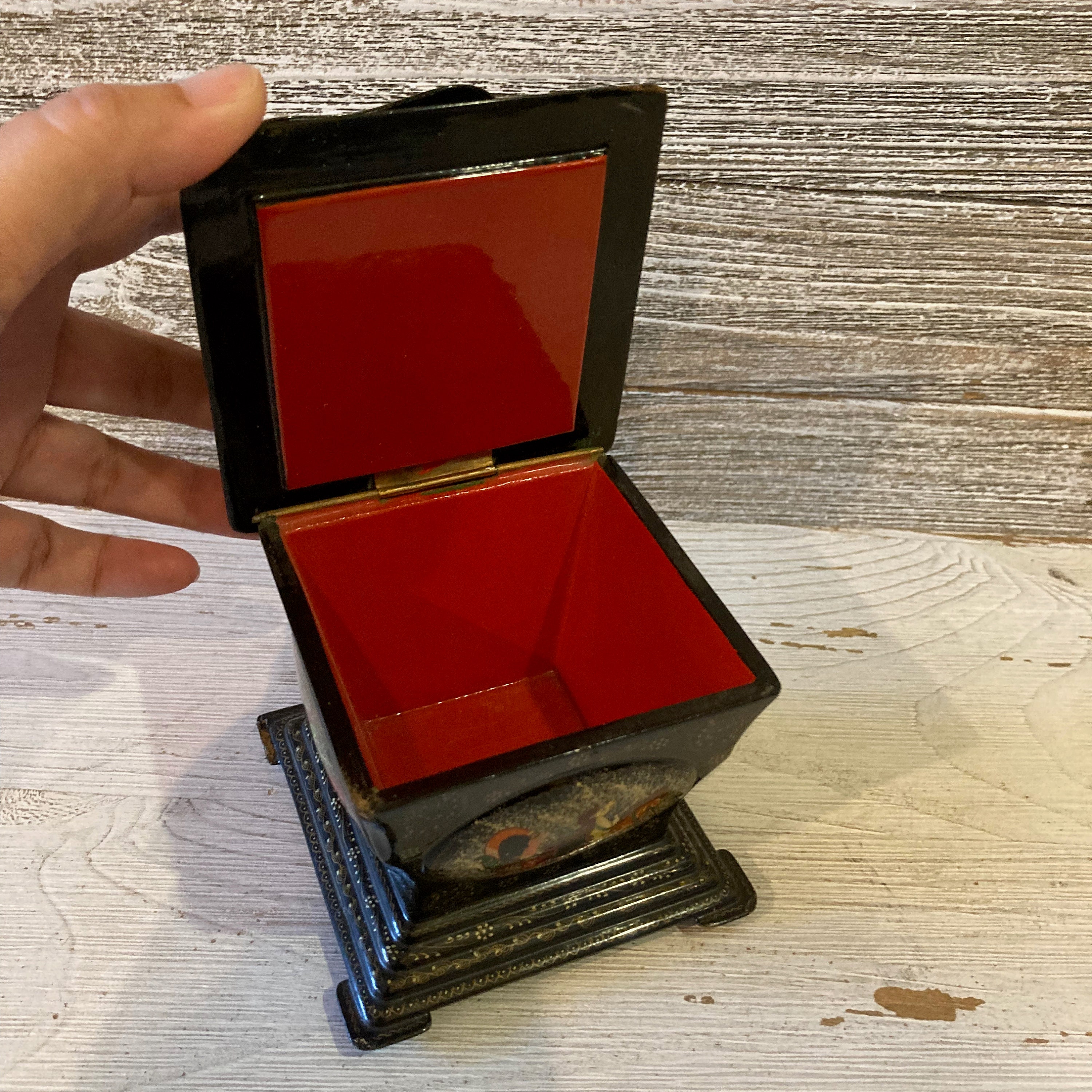 Antique Ukrainian Lacquer Jewelry Box Kholuy Ukrainian Art - Etsy