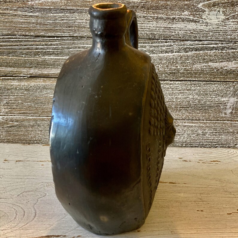 Black Clay Water Jug, Native American Folk Art Vase, Vintage Handmade ...
