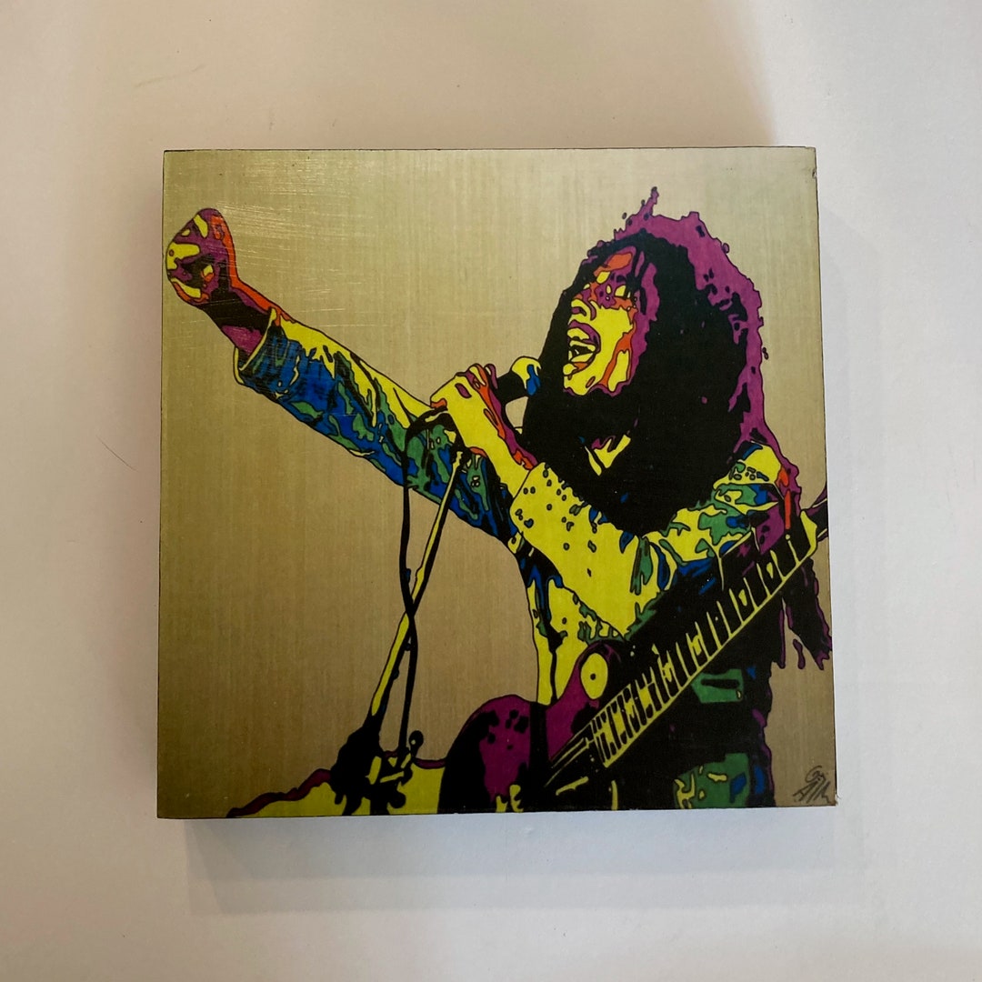 Bob Marley Pop Art Print on Wood Panel, Bob Marley Fan Gift, Music ...